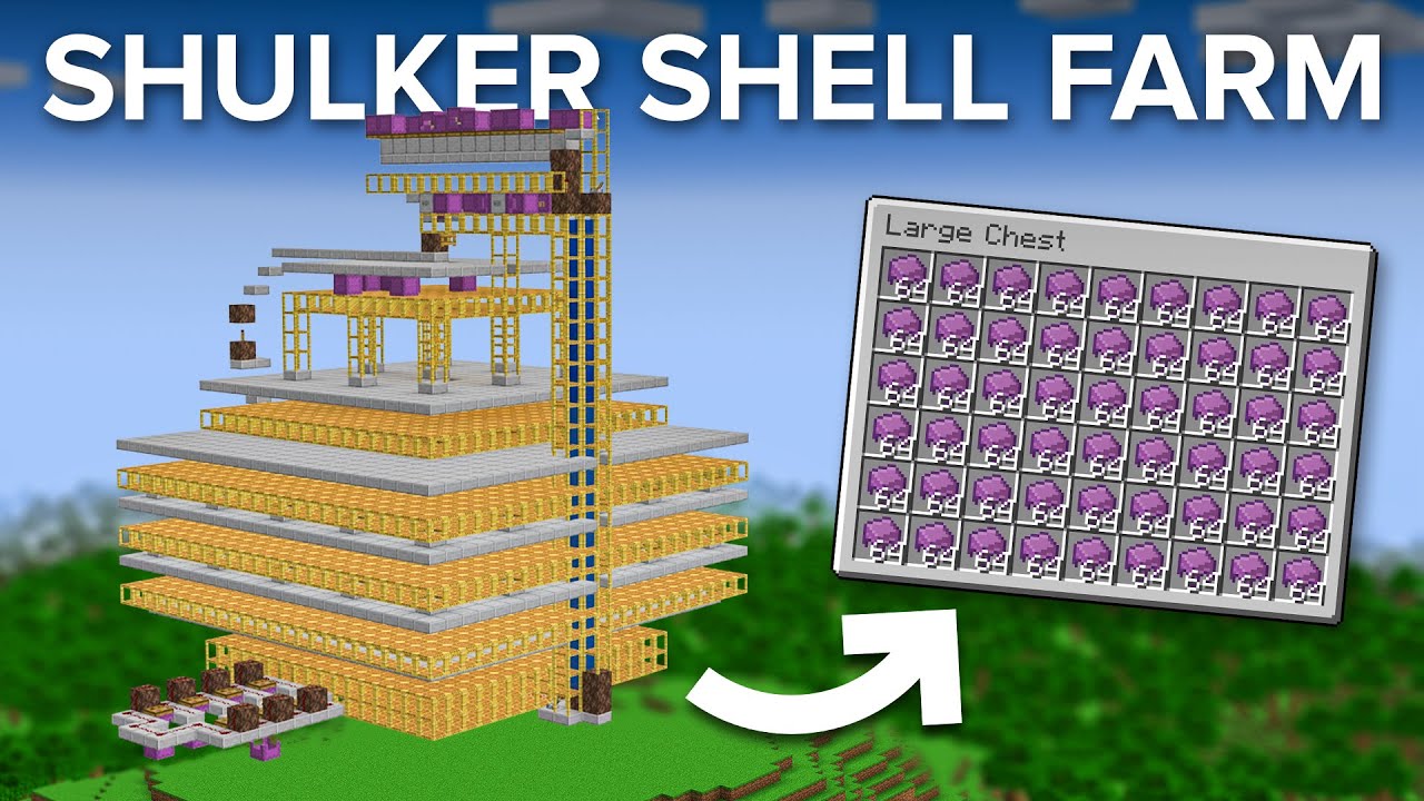 Minecraft Scaffolding Shulker Shell Farm - 1400 Per Hour! - Shulkercraft