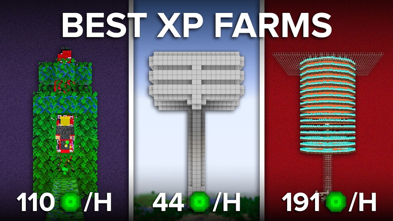 5 Best Minecraft XP Farms in 1.21: Build Guides & Efficiency Compared